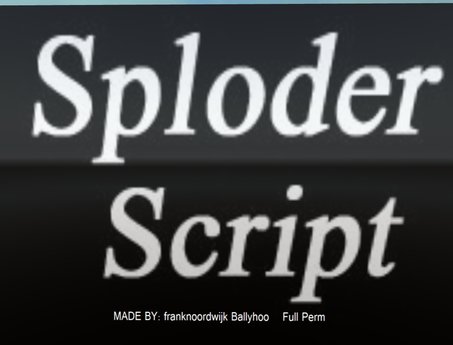 Second Life Marketplace - Sploder Script Full Perm